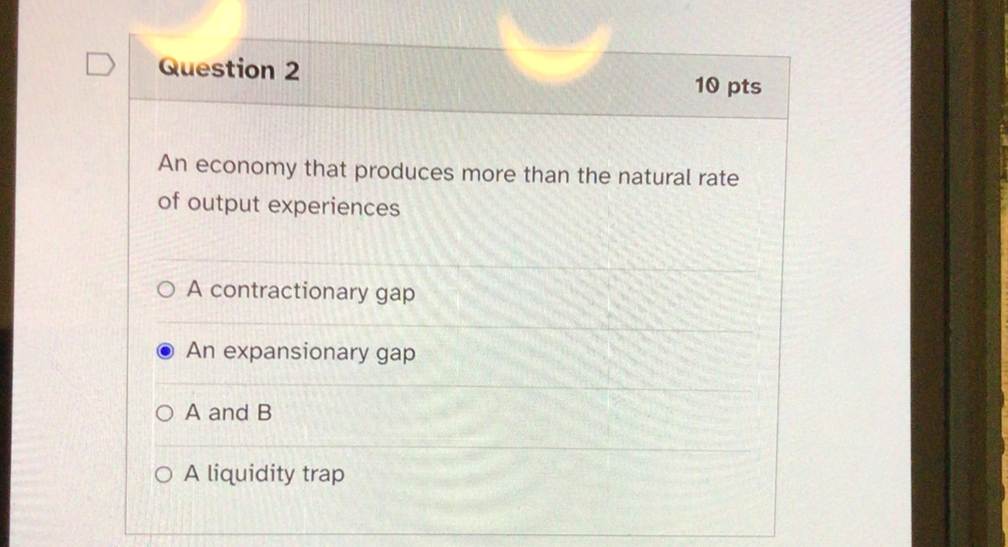 Solved Question 210 ﻿ptsAn economy that produces more than | Chegg.com