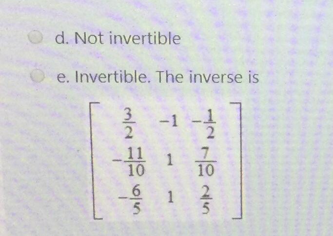 Solved Use the matrix inversion algorithm to determine | Chegg.com