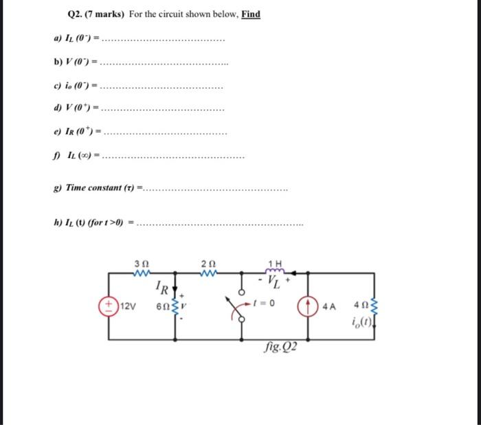 Solved Q1. (21 marks) Choose the most correct answer for | Chegg.com