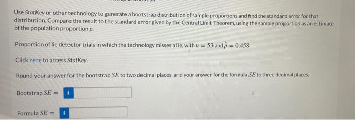 Solved Use StatKey or other technology to generate a | Chegg.com
