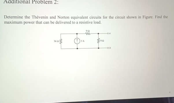 Additional Problem 2:Determine the Thévenin and | Chegg.com