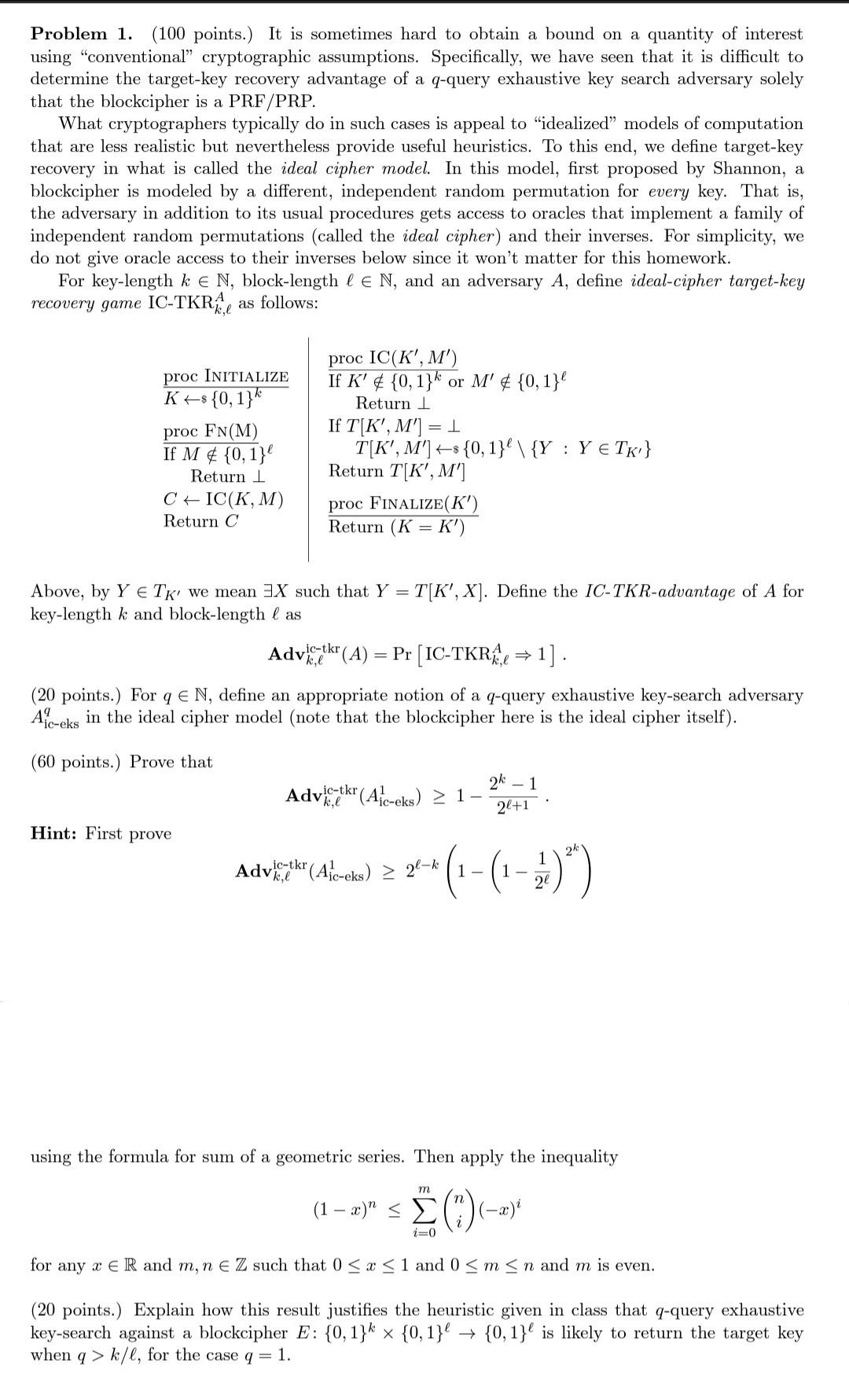 Solved This is a four-part problem in Foundations of applied | Chegg.com