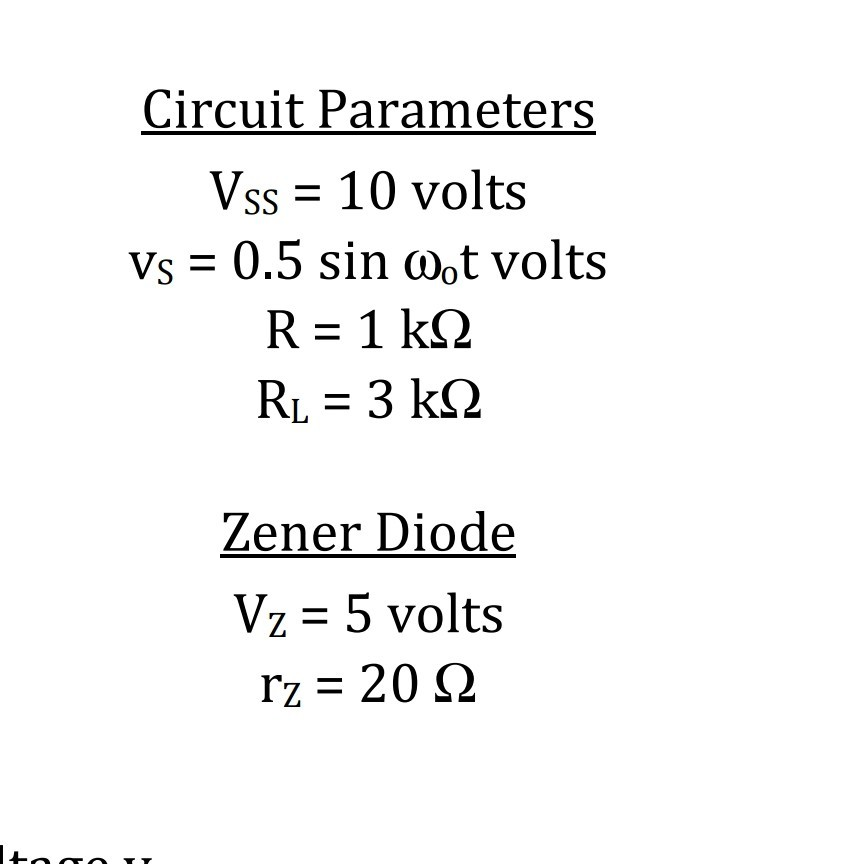 Solved Consider the zener voltage regulator circuit given | Chegg.com
