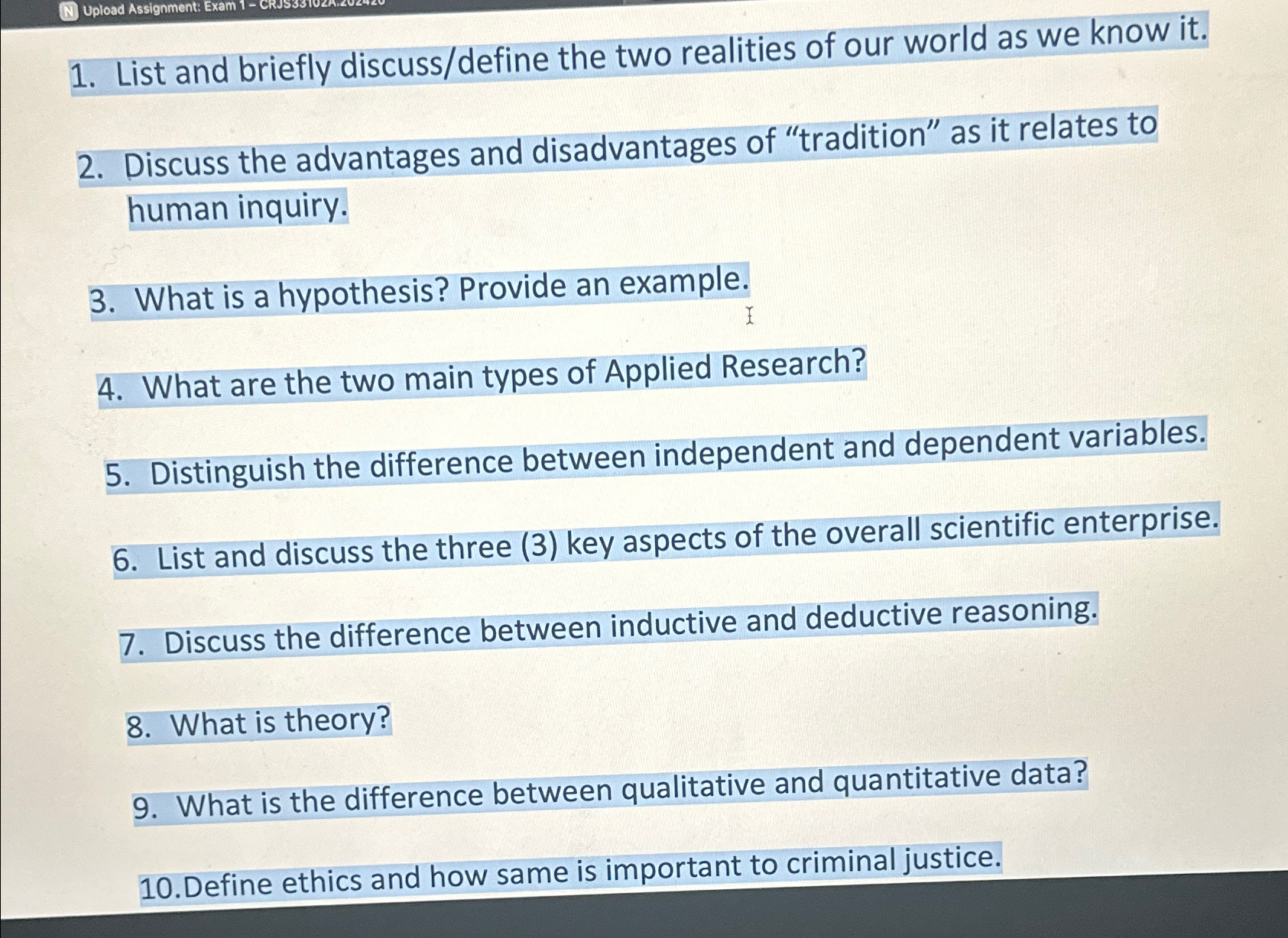 Solved List and briefly discuss/define the two realities of | Chegg.com