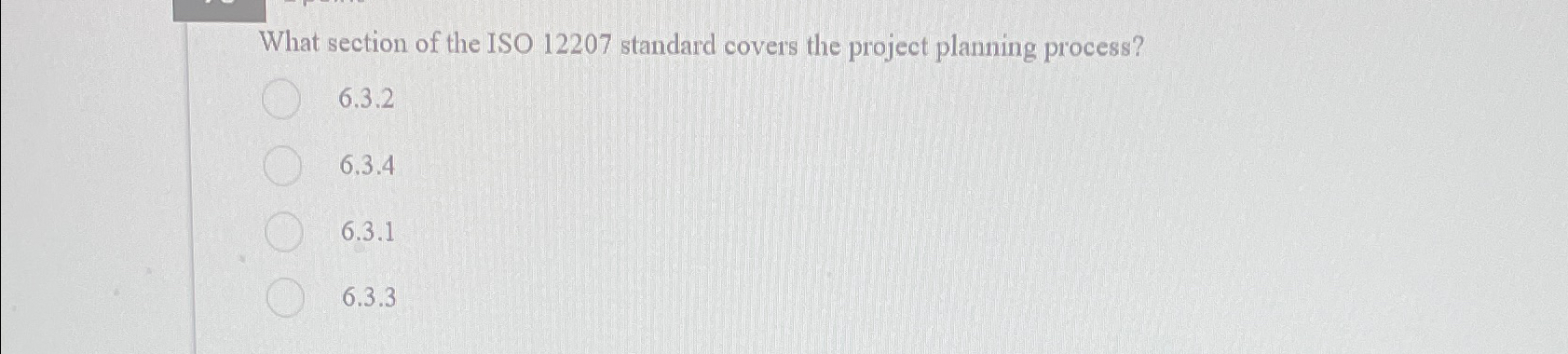 Solved What section of the ISO 12207 ﻿standard covers the | Chegg.com