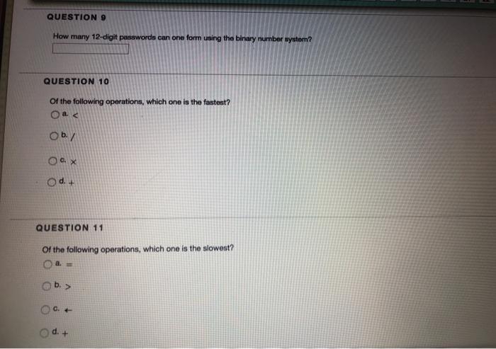 Solved QUESTION 9 How many 12-digit passwords can one form | Chegg.com
