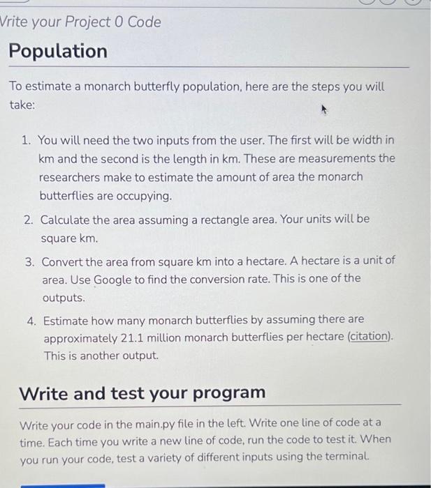 Solved Program tlow Here is a sample program run: Monarch | Chegg.com