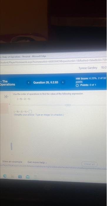 Solved (−4)−2(−3) | Chegg.com