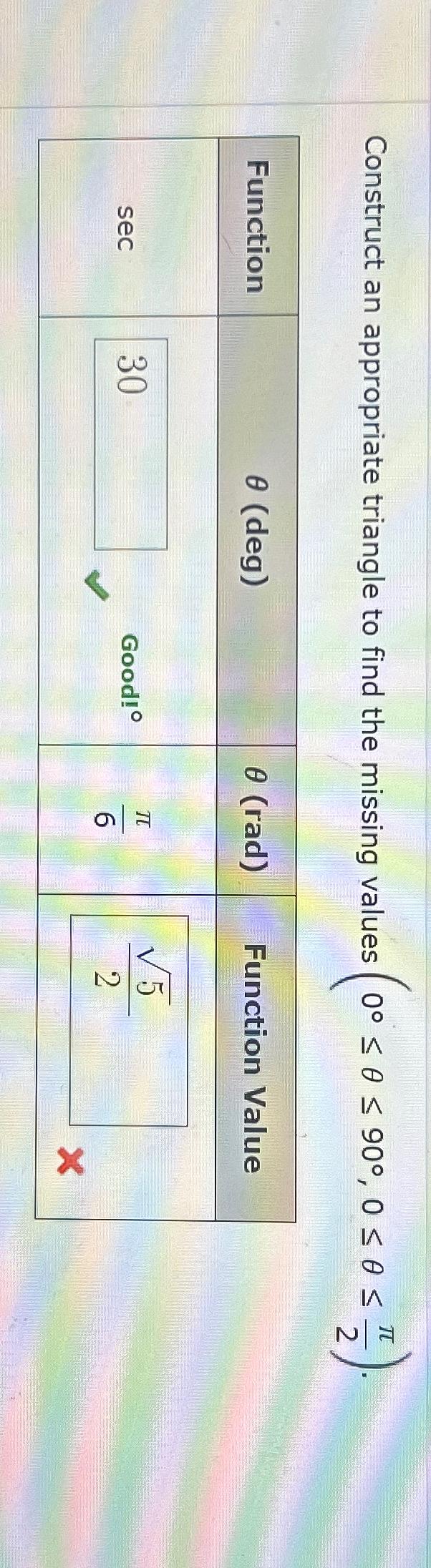 Solved Construct an appropriate triangle to find the missing | Chegg.com