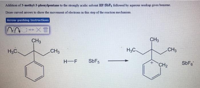 Solved Addition of 3-methyi 3-phenylpentane to the strongly | Chegg.com