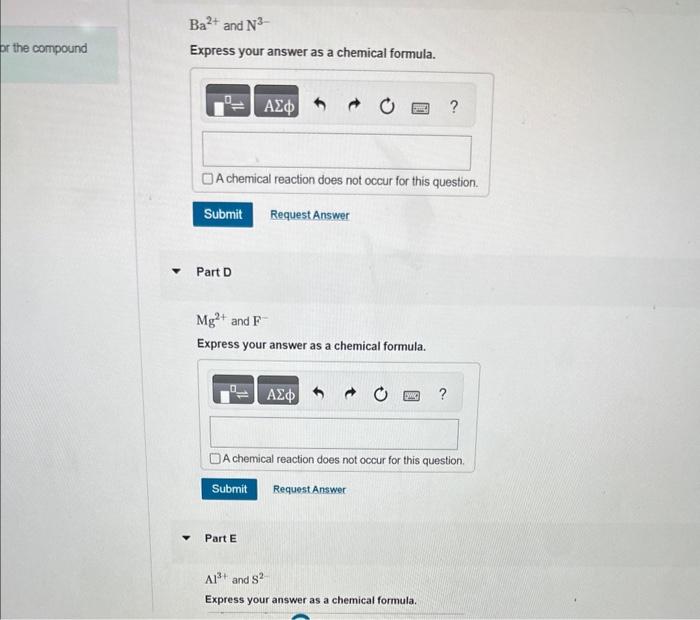 Solved mmula for the compound owing: Na+and O2− Express your | Chegg.com