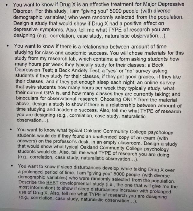 Solved • You want to know if Drug X is an effective | Chegg.com