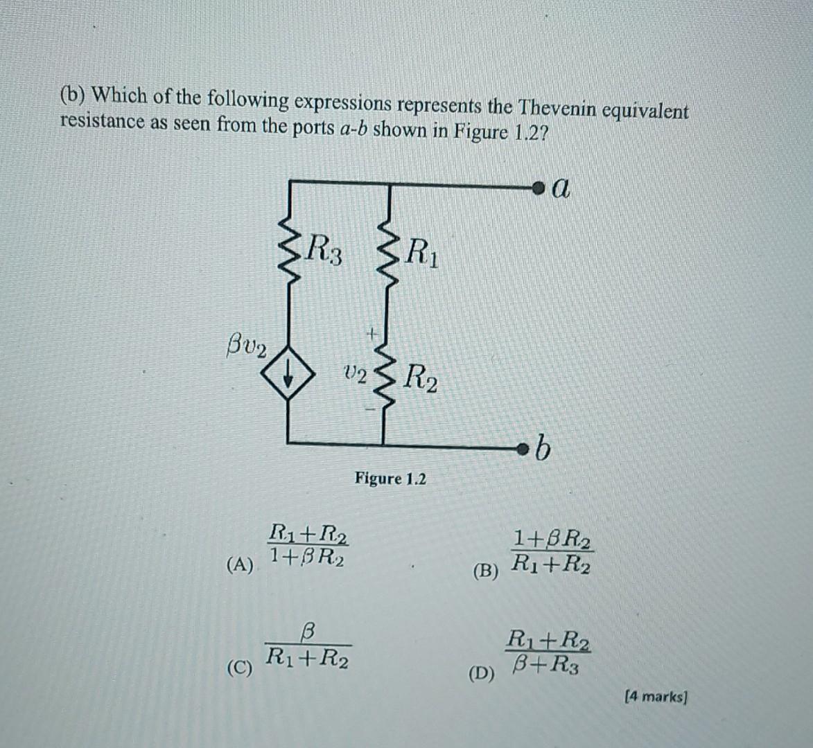 Solved (b) Which of the following expressions represents the | Chegg.com