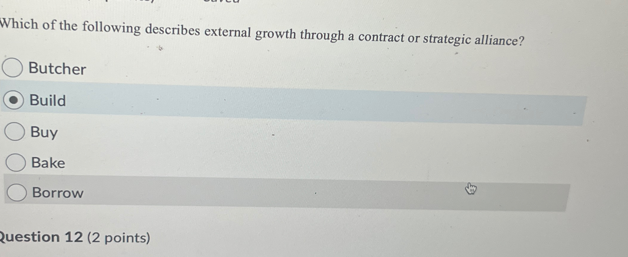 Solved Which of the following describes external growth | Chegg.com