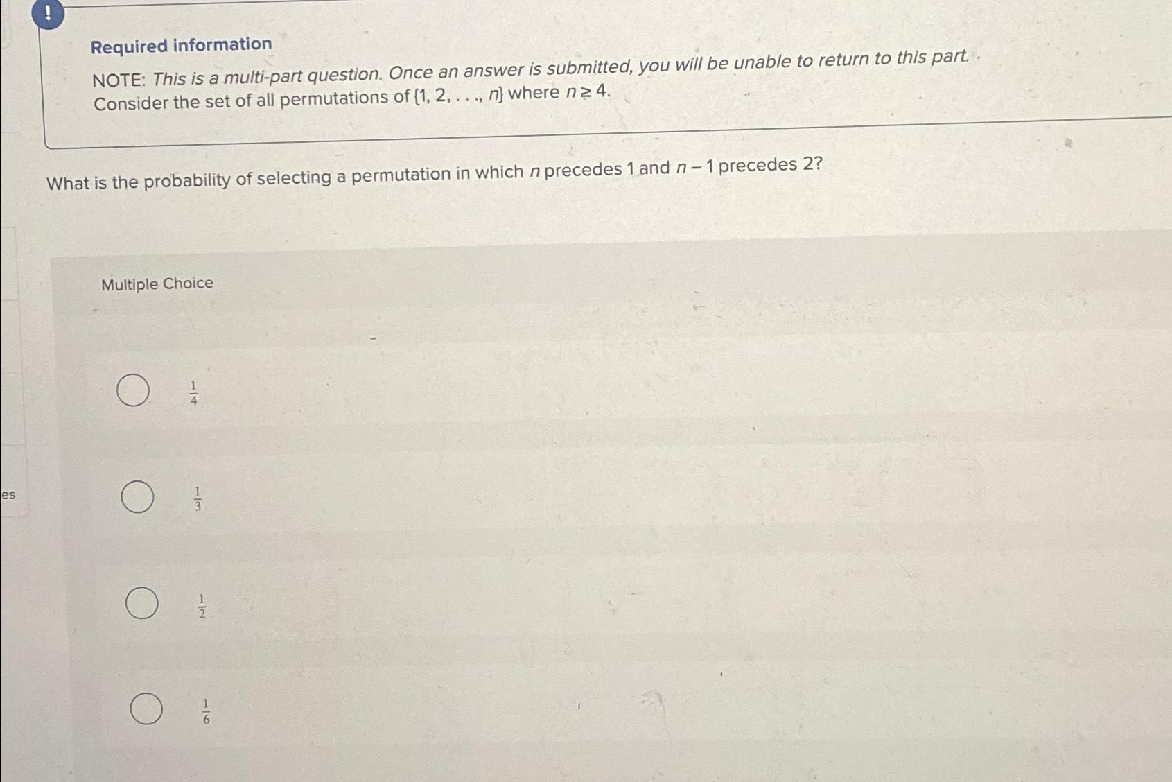 Solved !Required informationNOTE: This is a multi-part | Chegg.com