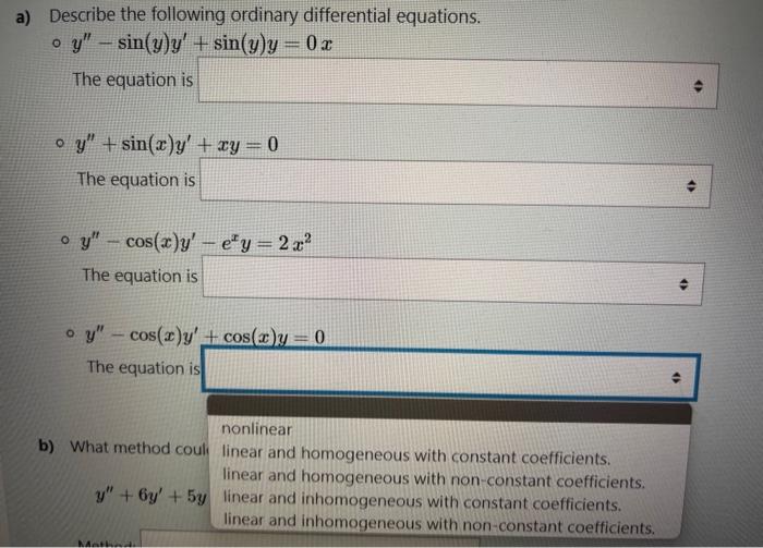 Solved in a) there are 4 questions a1,a2,a3,a4multiple | Chegg.com