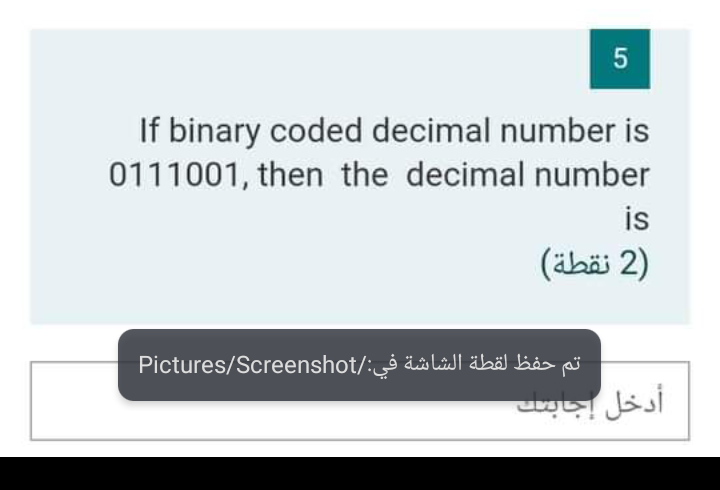 Solved 5 If Binary Coded Decimal Number Is 0111001 Then The 9629