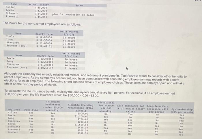 Chapter 4 Continuing Payroll Project (i)The | Chegg.com