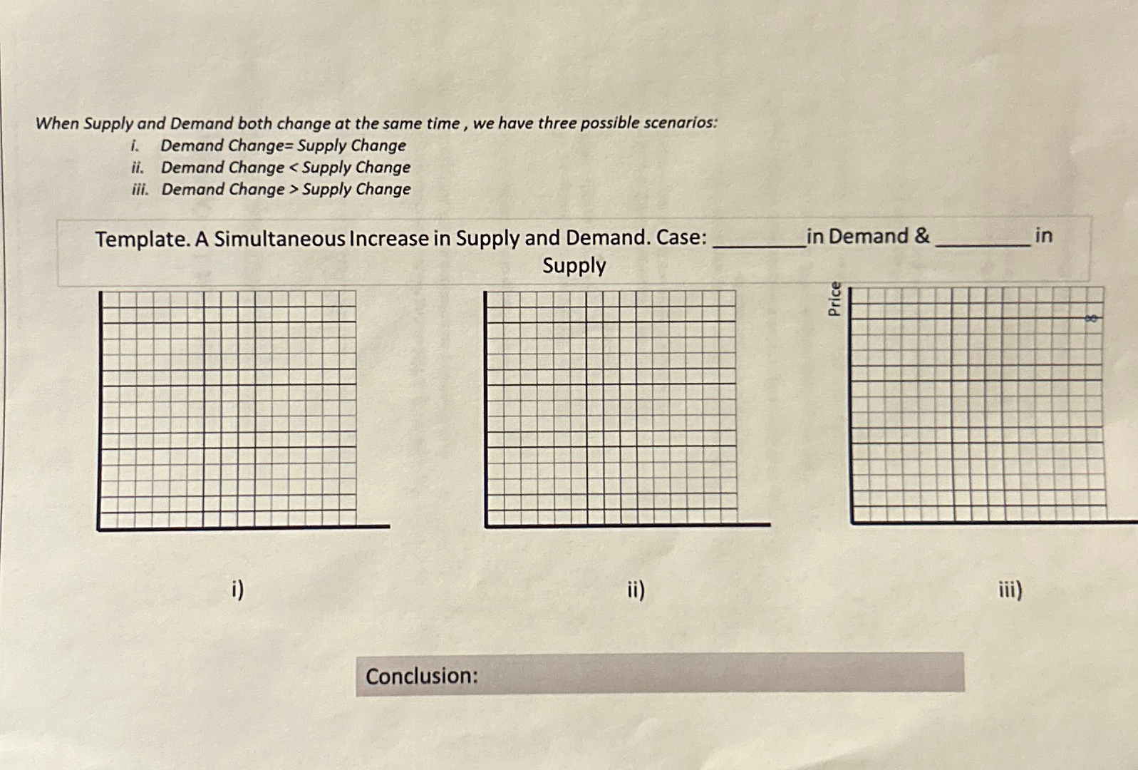 Solved When Supply and Demand both change at the same time, | Chegg.com