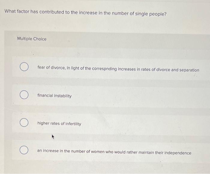 Solved What factor has contributed to the increase in the | Chegg.com