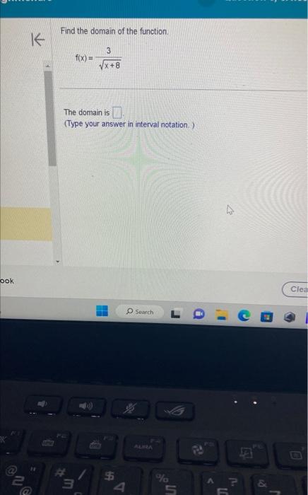 Solved Find the domain of the function. f(x)=x+83 The domain | Chegg.com