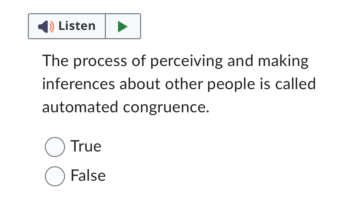 Solved The process of perceiving and makinginferences about | Chegg.com