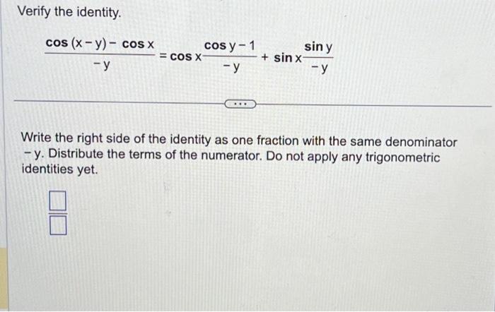 Solved Verify the identity. | Chegg.com