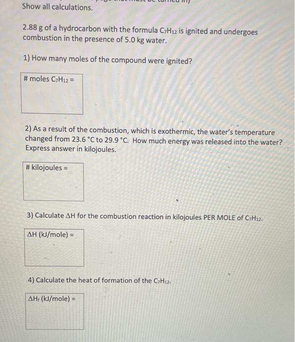 Solved Calorimetry is the practice of measuring the heat | Chegg.com