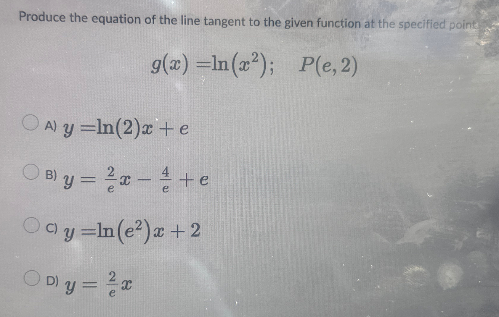 Solved Produce the equation of the line tangent to the given | Chegg.com