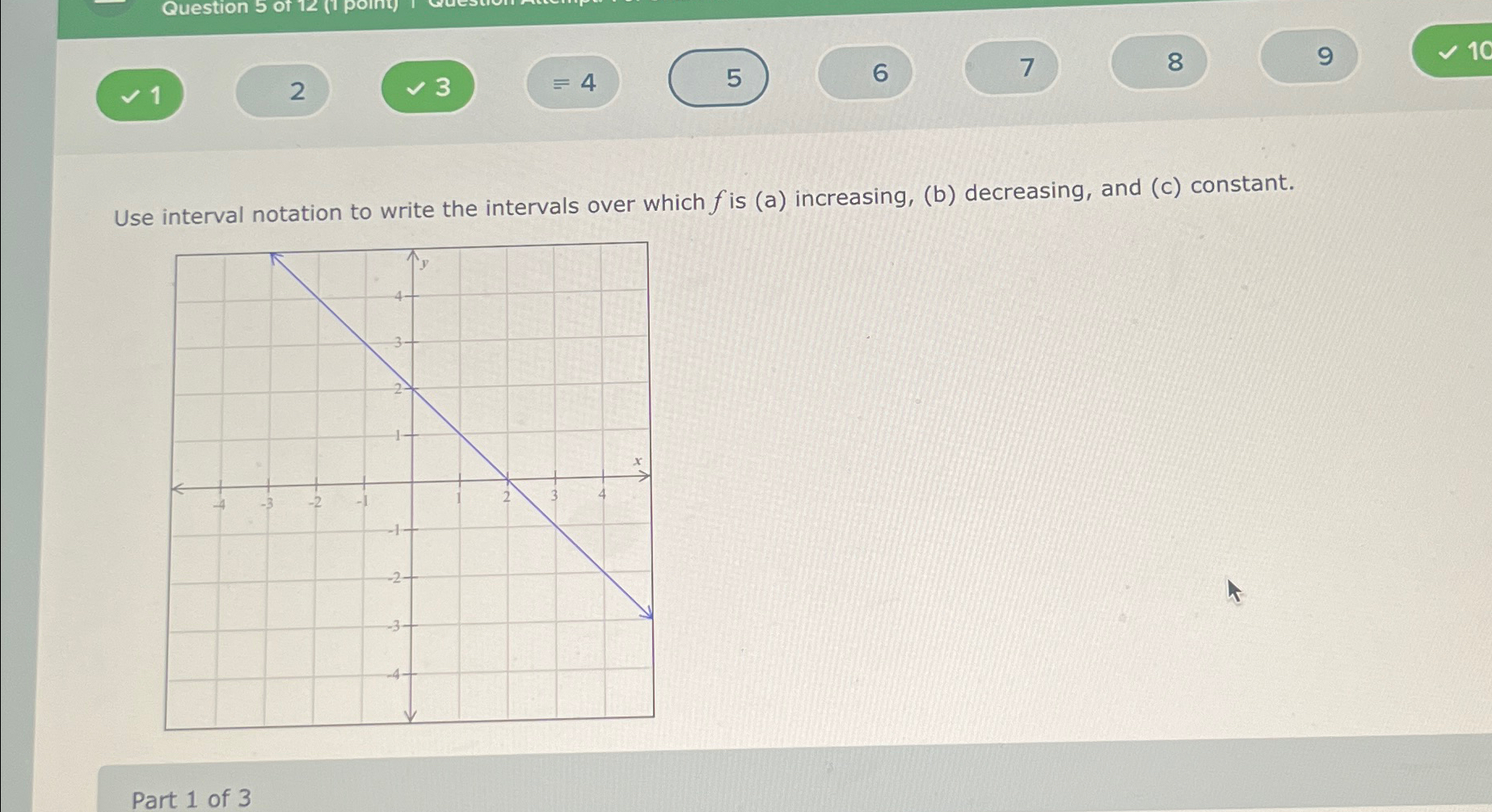 Solved 2use Interval Notation To Write The Intervals Over