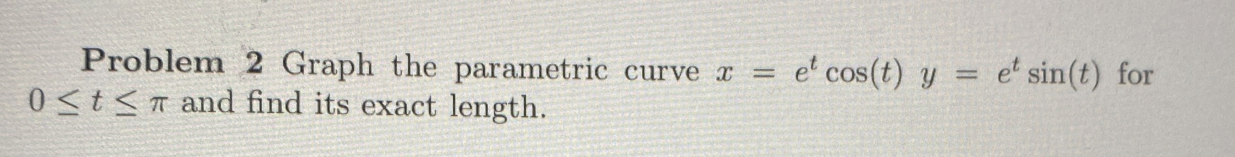 Solved Problem 2 ﻿Graph the parametric curve | Chegg.com