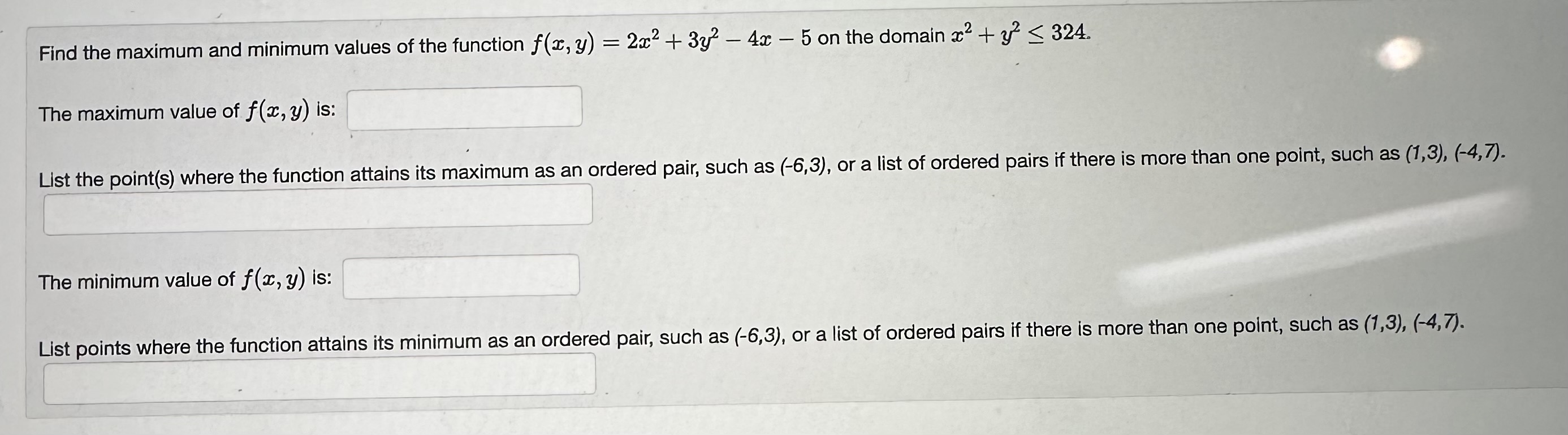 Solved Find the maximum and minimum values of the function | Chegg.com