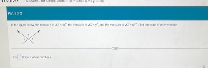 Solved In the figure below, the measure of ∠1=4x∘, the | Chegg.com