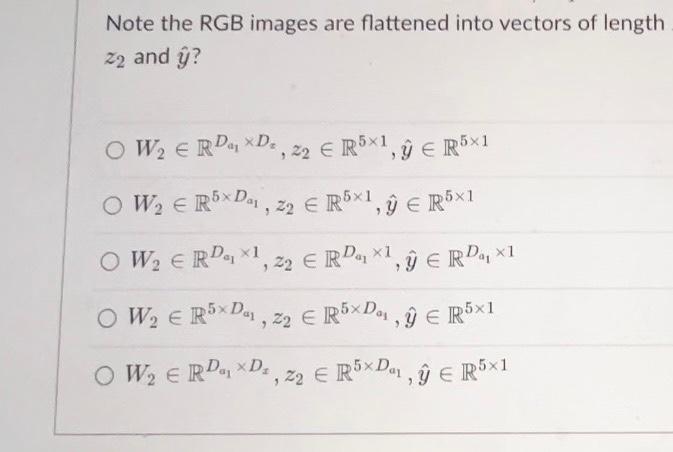 Solved You're trying to classify RGB images to classes dog, | Chegg.com