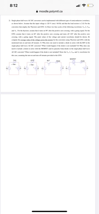 8:12 moodle.polymtl.ca Convent that play the Thyrid | Chegg.com