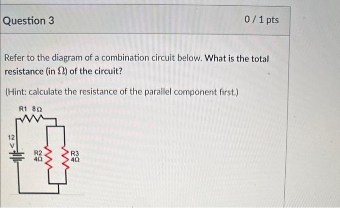 Solved Refer to the diagram of a combination circuit below. | Chegg.com
