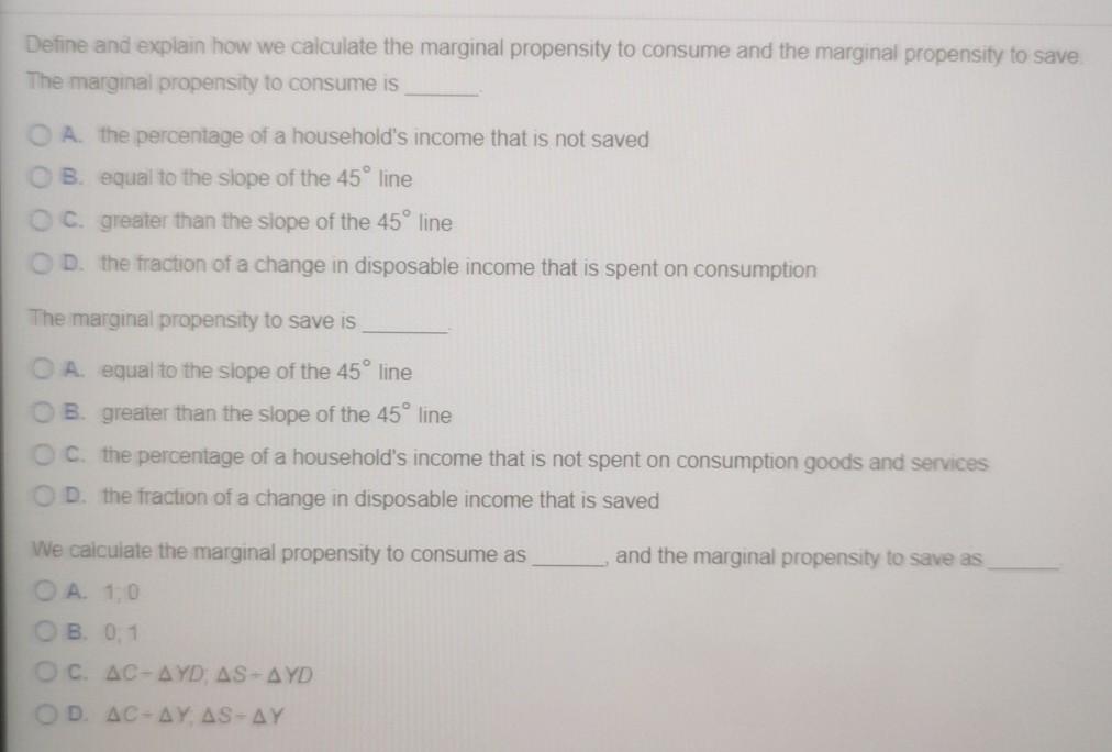 Solved Define and explain how we calculate the marginal | Chegg.com