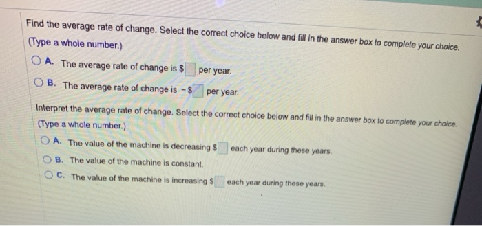 Solved Find and interpret the average rate of change | Chegg.com
