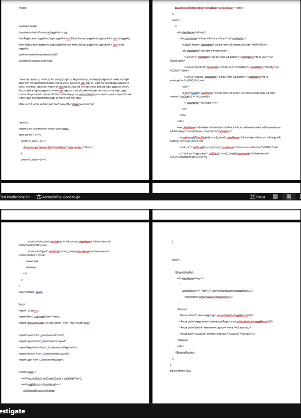 Solved here is the code if its blurry: Layout.js:import | Chegg.com