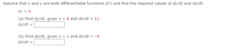 Solved Assume that x ﻿and y ﻿are both differentiable | Chegg.com