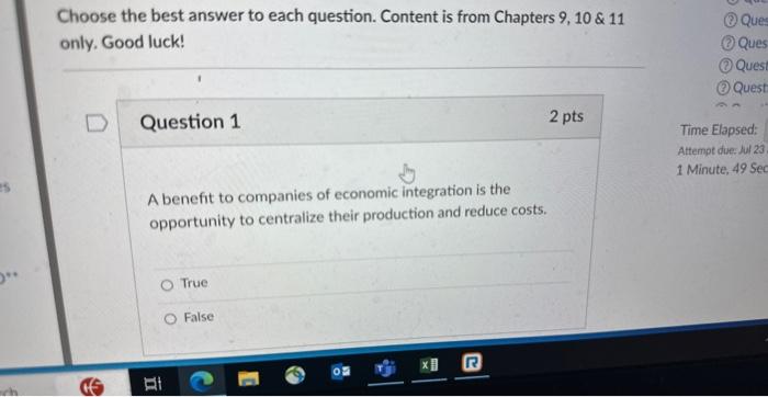 Choose the best answer to each question. Content is | Chegg.com
