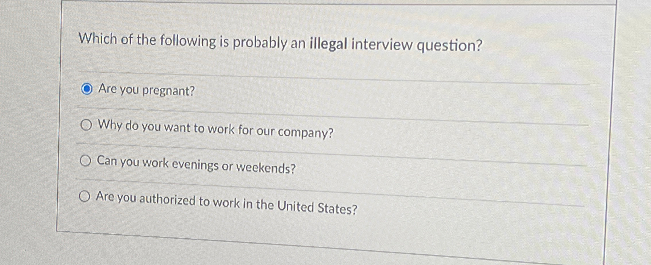 Solved Which of the following is probably an illegal | Chegg.com