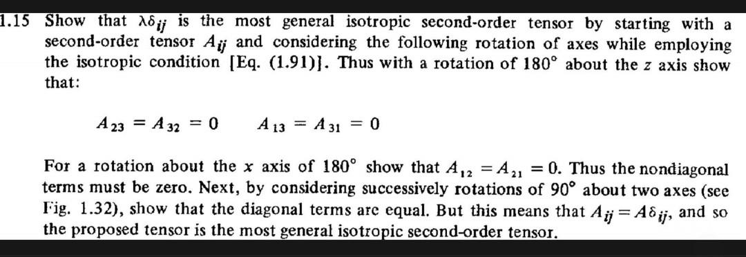 Solved Show that λδij is the most general isotropic | Chegg.com