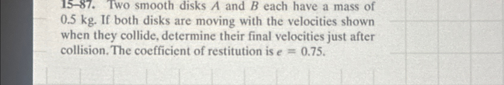 15-87. ﻿Two smooth disks A and B ﻿each have a mass of | Chegg.com