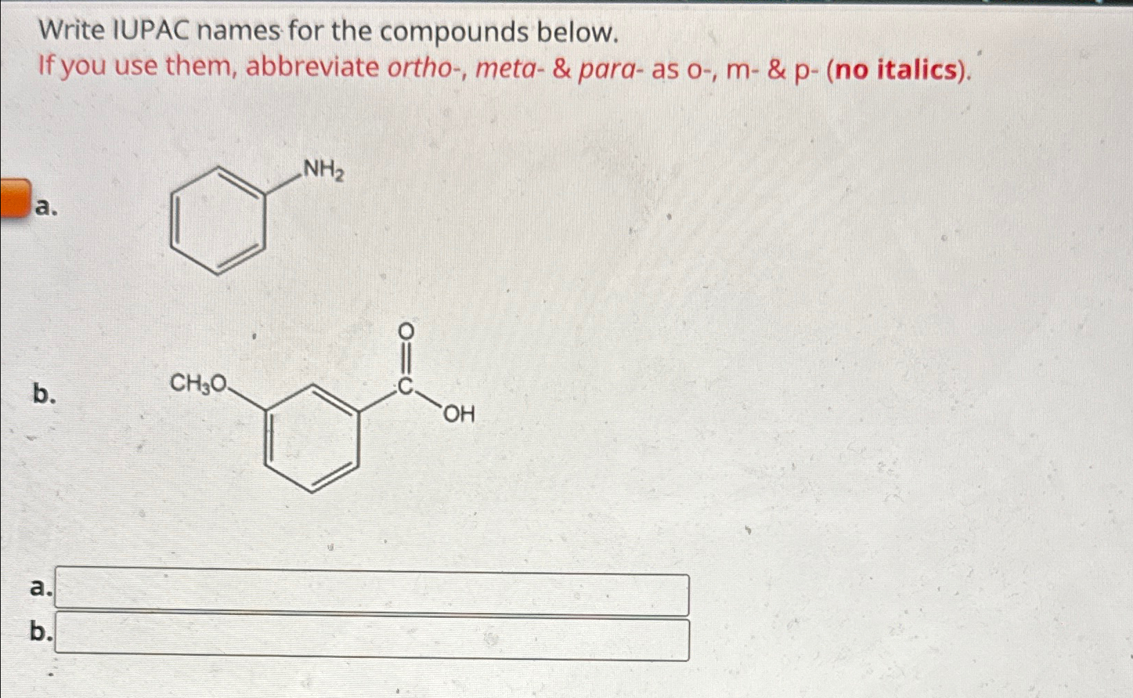 Solved Write IUPAC names for the compounds below.If you use | Chegg.com