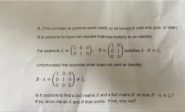 Solved 4. (This problem is optional extra credit, to be | Chegg.com