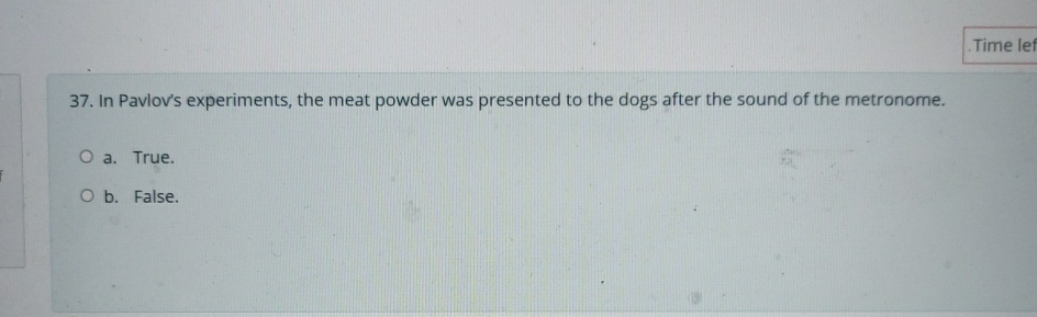 In Pavlov's experiments, the meat powder was | Chegg.com