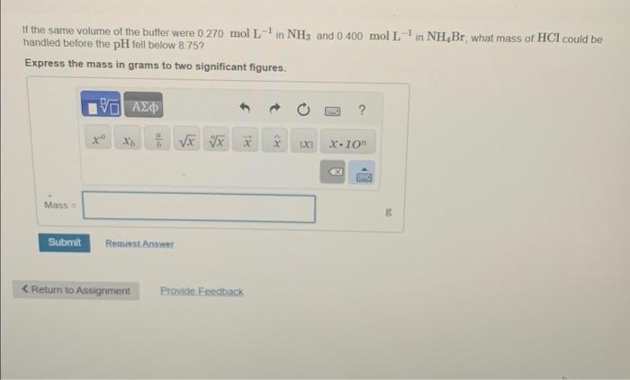 Solved A 150.0 mL buffer solution is 0.105 mol L−1 in NH3 | Chegg.com