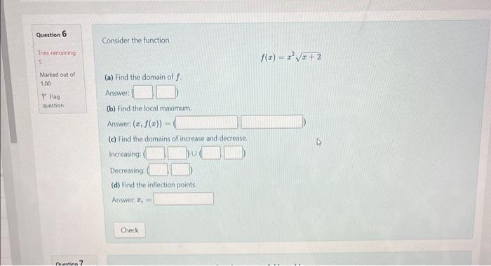 Solved Consider The Function F X X2x 2 A Find The Domain