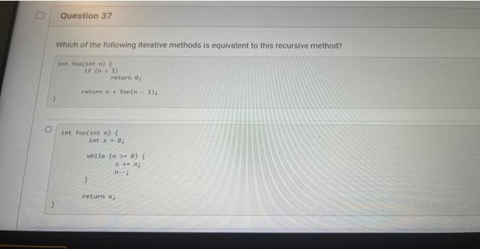 Solved Which of the following iterative methods is | Chegg.com